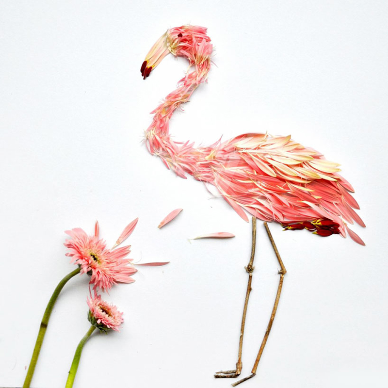 5 Maravillosas obras de arte hechas con flores